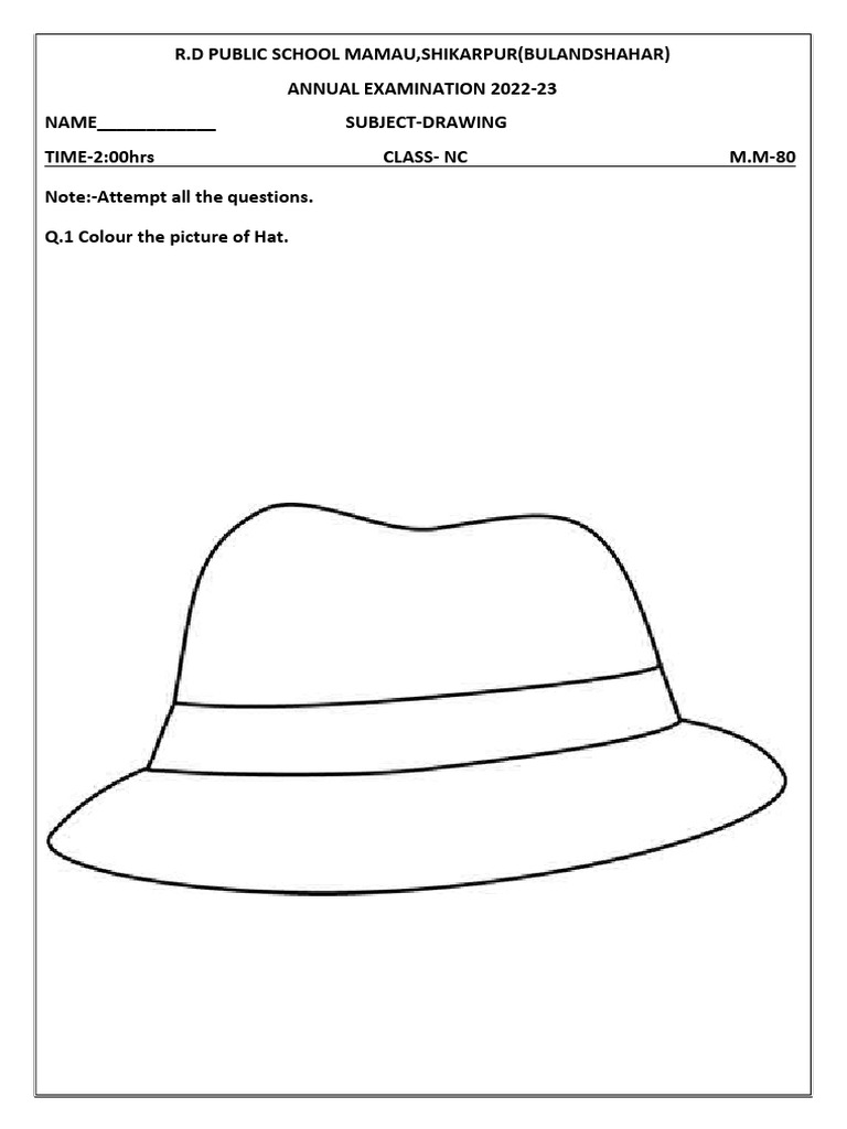 Class NC Drawing Exam Paper 2022-23 | PDF