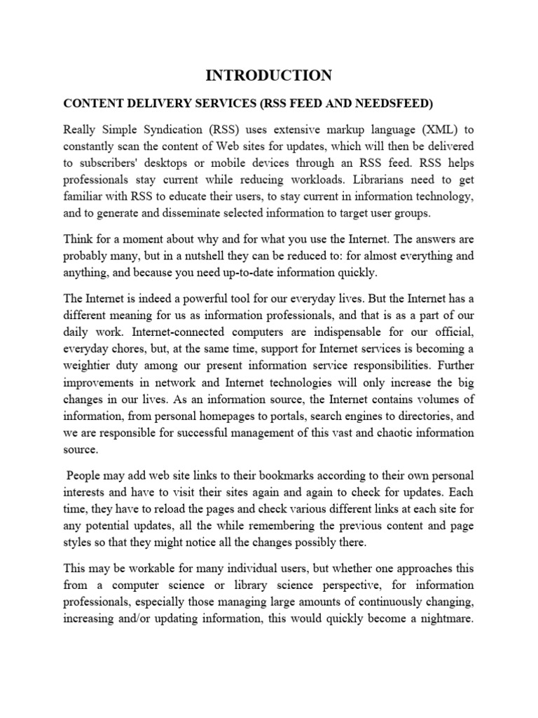 CONTENT DELIVERY SERVICES | PDF | Cyberspace | Internet