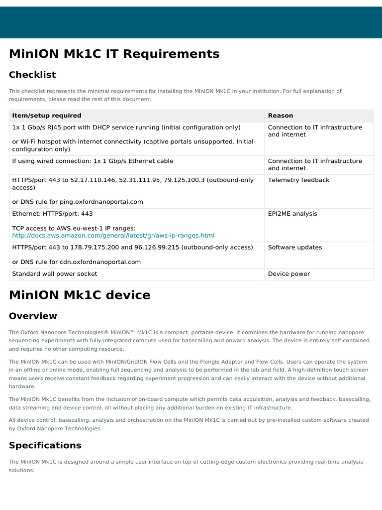 minion-Mk1C-it-reqs | PDF | Internet | Computer Engineering