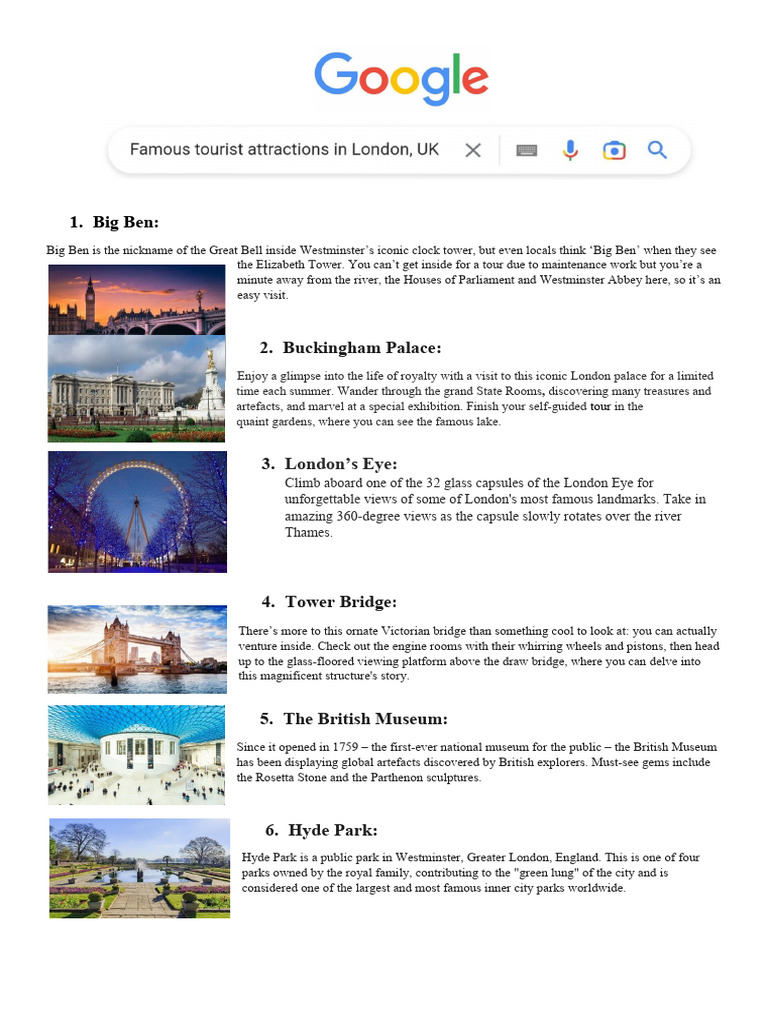 Project 8 Unit 8 English 8 (London, England) | PDF | London | Palace Of ...