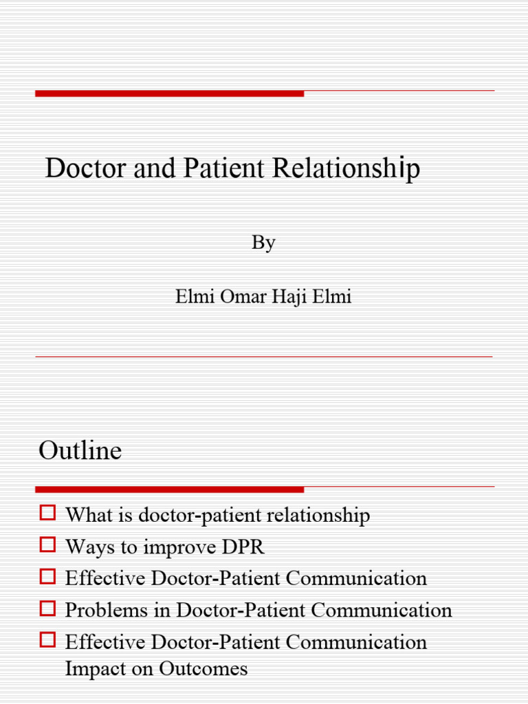 Lect10 Doctor and Patient Relationship | PDF | Physician | Medicine