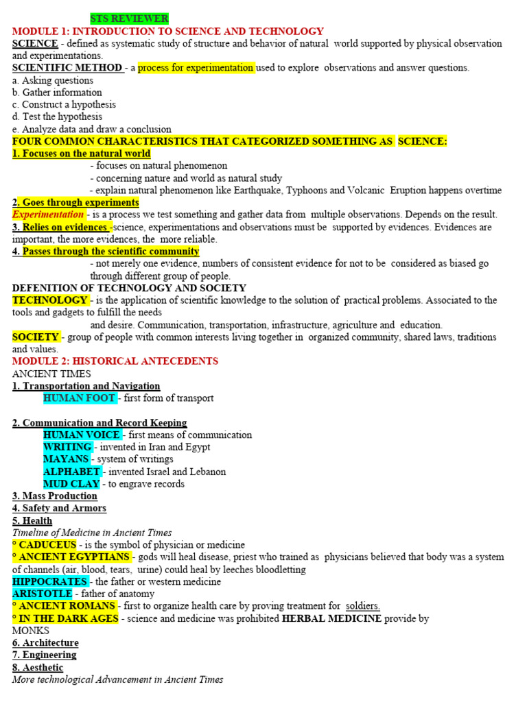 Sts Reviewer | PDF | Experiment | Psychoanalysis