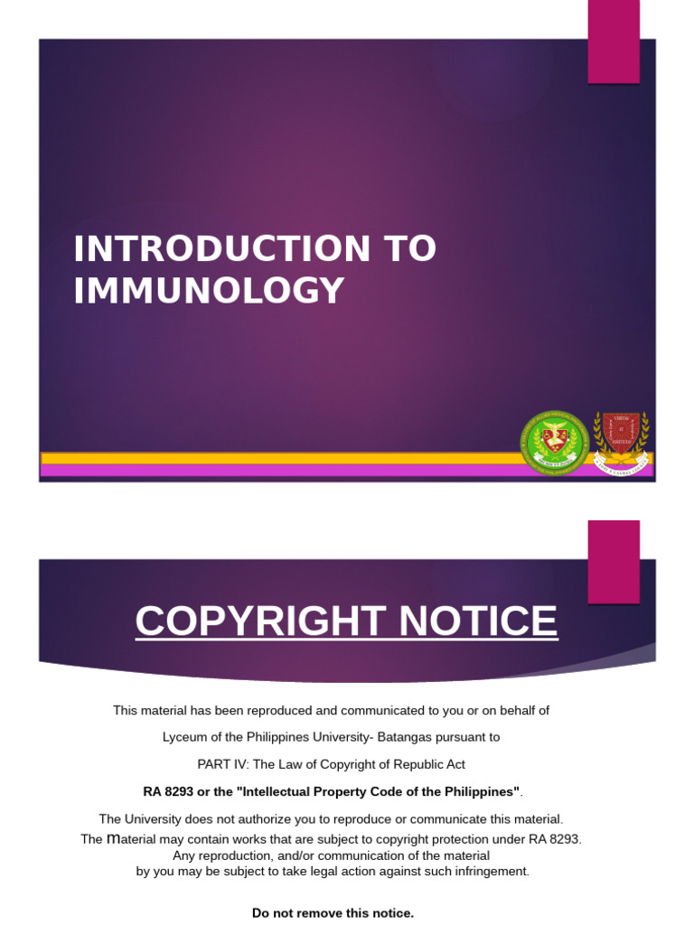 Week 2 Intro To Immunology Students Copy 1 | PDF | Immune System | Antigen
