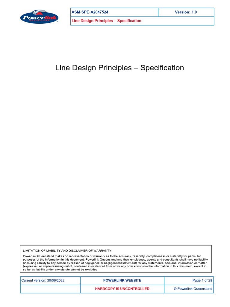 Line Design Principles - Specification | PDF | Electric Power ...