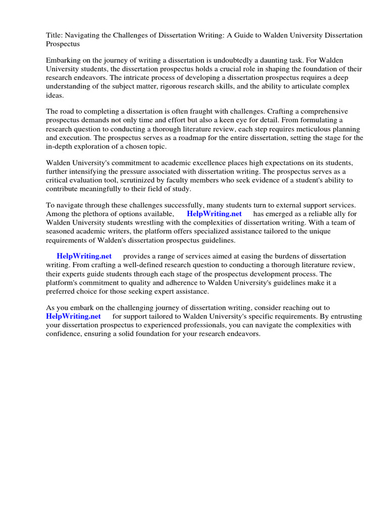 Walden University Dissertation Guide | PDF | Thesis