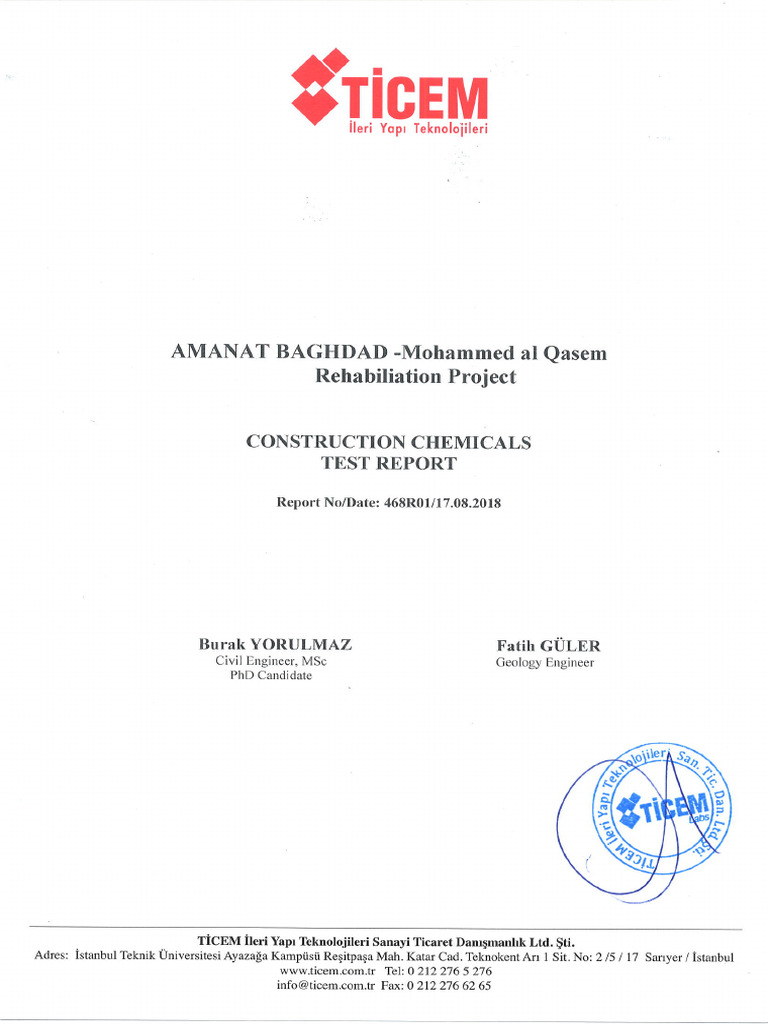 Sika Test Report | PDF