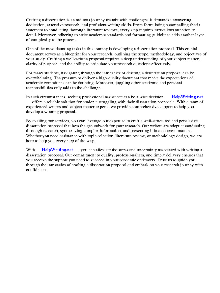 Dissertation Proposal Sample | PDF | Thesis | Expert