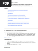 Tannen's Gender Language Contrasts | PDF | Human Communication ...