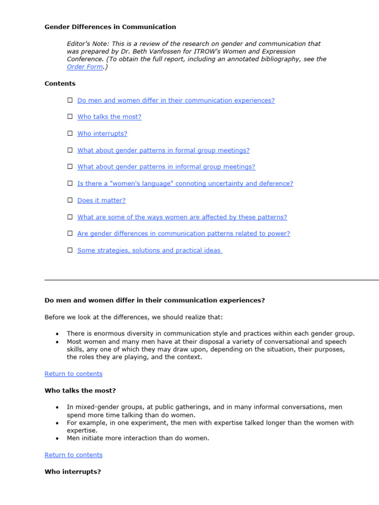 Gender Differences in Communication | PDF | Empathy | Autism Spectrum