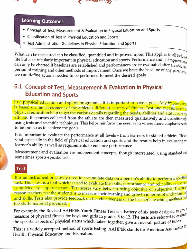Test, measurement and evaluation | PDF | Physical Fitness