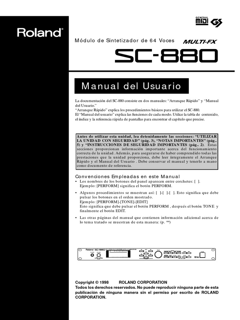 SC-880 OM SP | PDF | Ingenieria Eléctrica