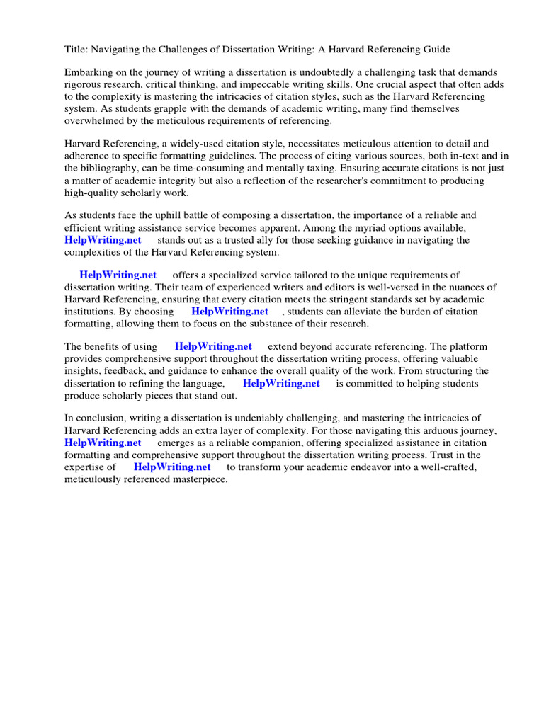 Harvard Referencing Guide Dissertation | PDF | Citation | Thesis Harvard Referencing Guide Dissertation | PDF | Citation | Thesis