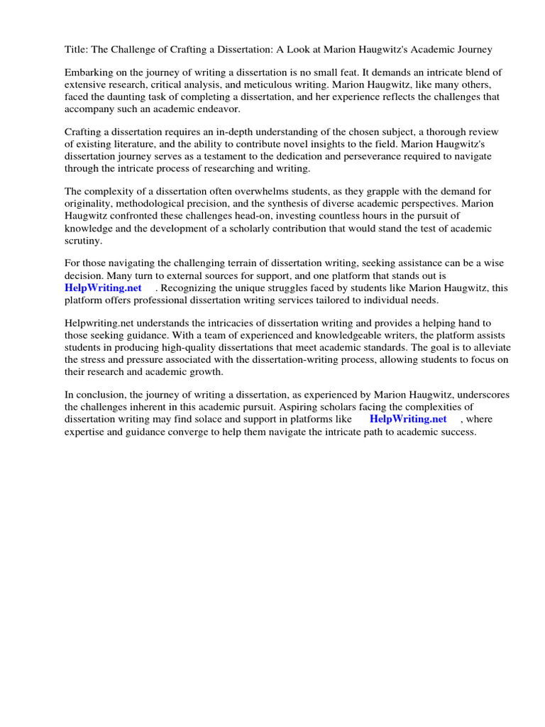 Dissertation Writing Challenges | PDF | Thesis | Science