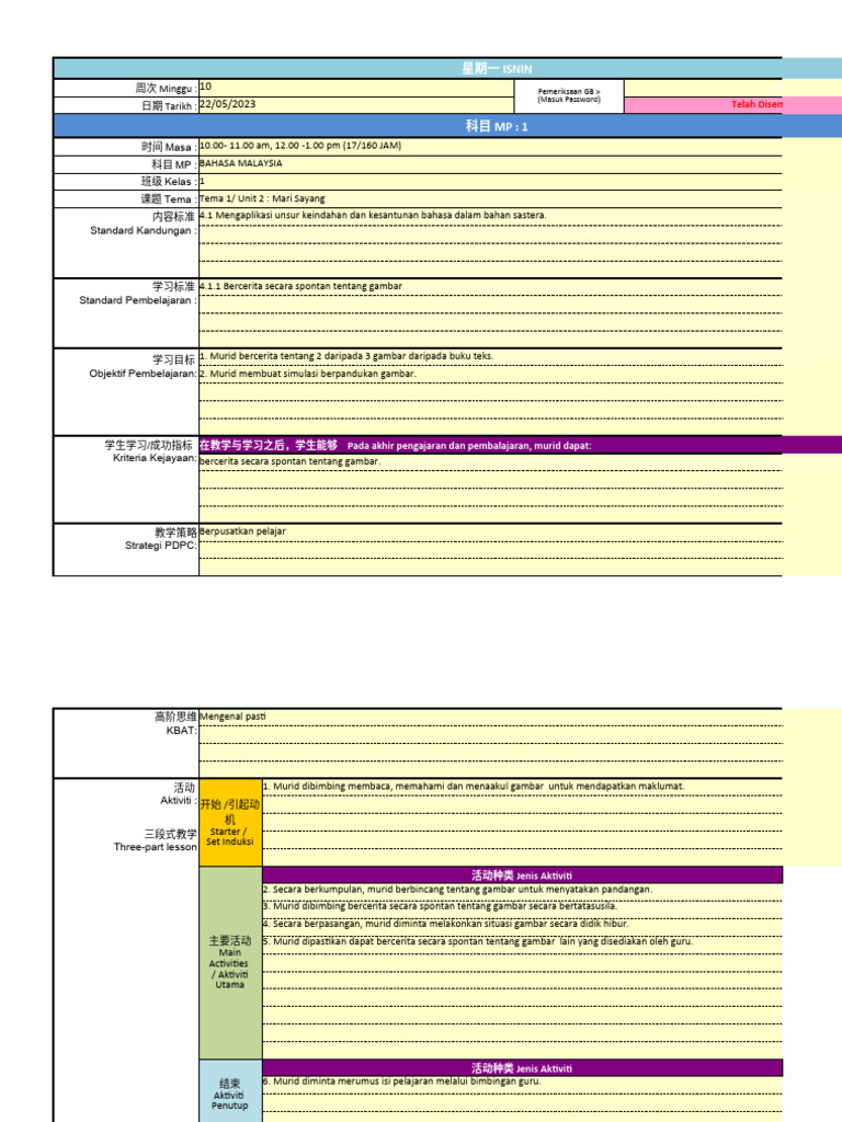 10 Minggu RPH 2023 | PDF