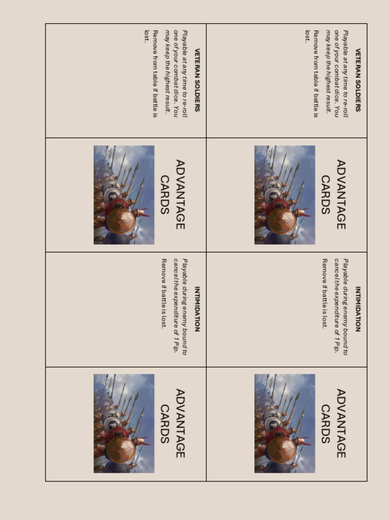 Campaign Asset Cards - GOOD | PDF | Battles | Dice