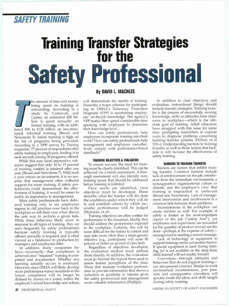 Safety Professional | PDF