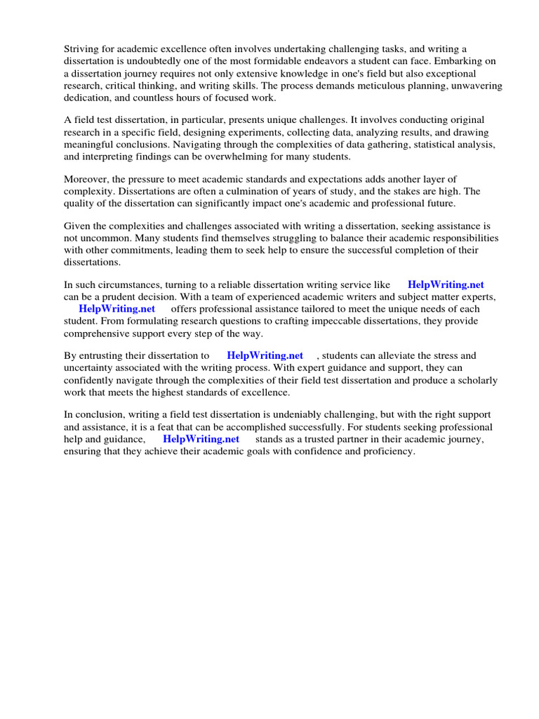 Field Test Dissertation | PDF | Learning | Sensitivity And Specificity