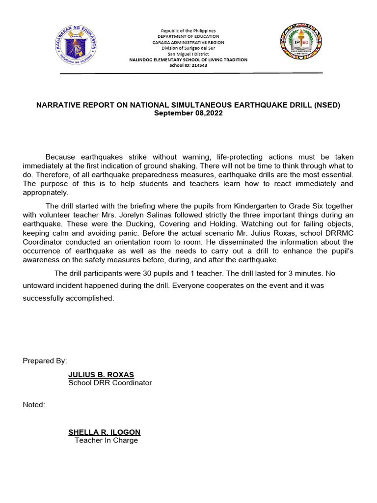 Nalindog ESLT (NSED-3rd-Quarter-Narrative-Report-SY-2022-2023) | PDF