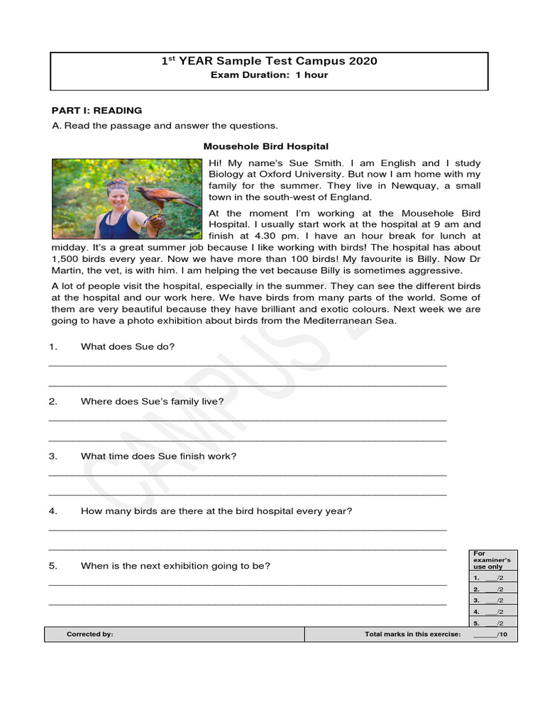 1st Year - Sample Campus 2020 | PDF | Linguistics
