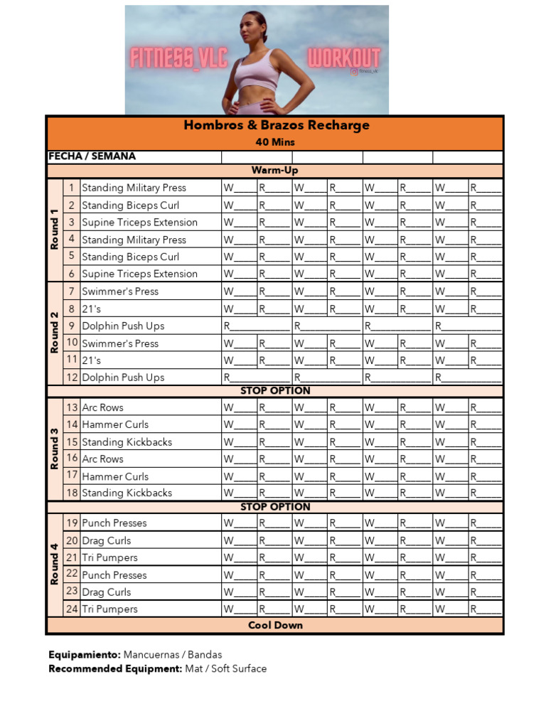 Shoulders and Arms Recharge - The Power of 4 - Worksheet | PDF | Limbs ...