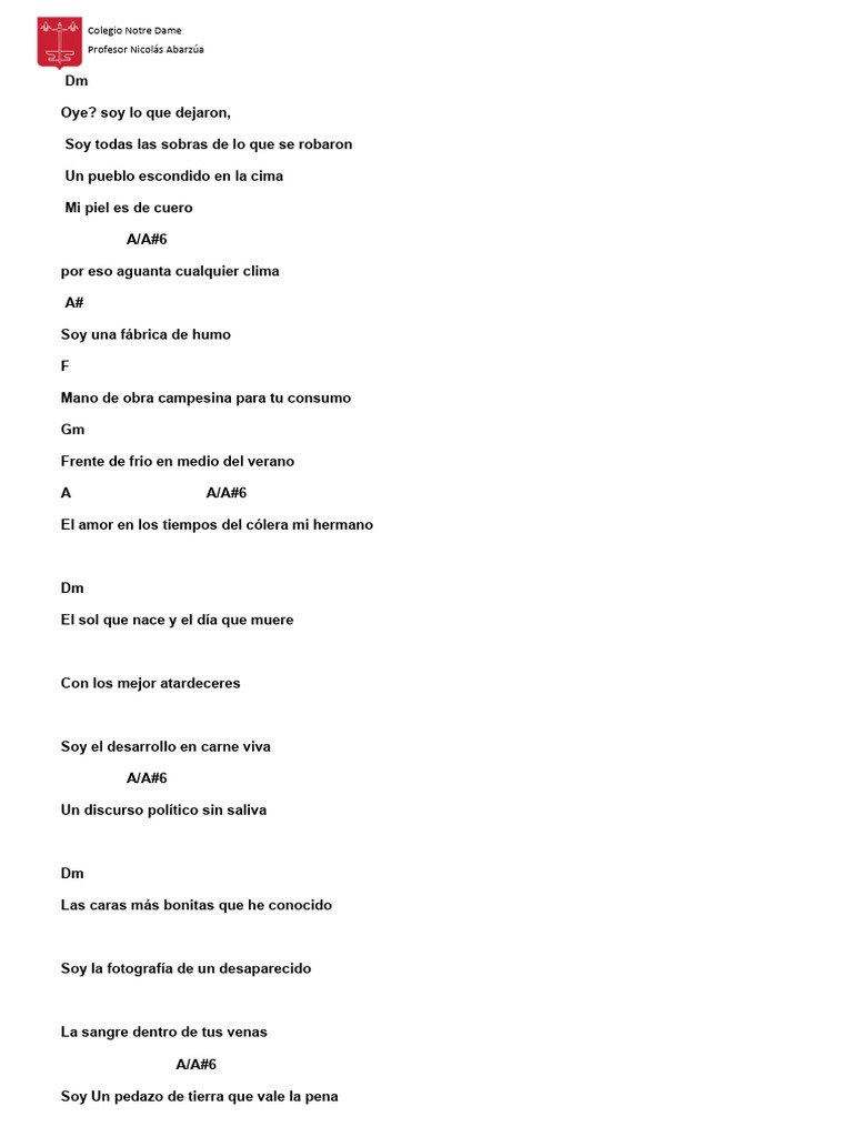 Latinoamerica - Calle 13 | Descargar gratis PDF | Ciencias de la Tierra