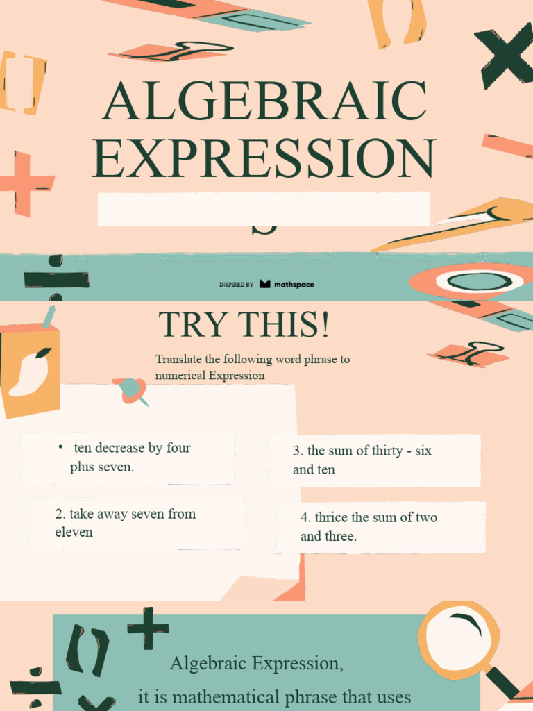 Algebraic Expressions | PDF | Multiplication | Numbers