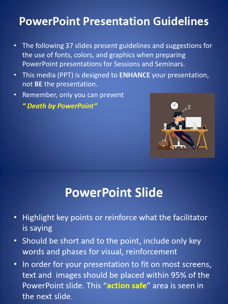 PowerPoint Presentation Guidelines | PDF | Microsoft Power Point | Verdana