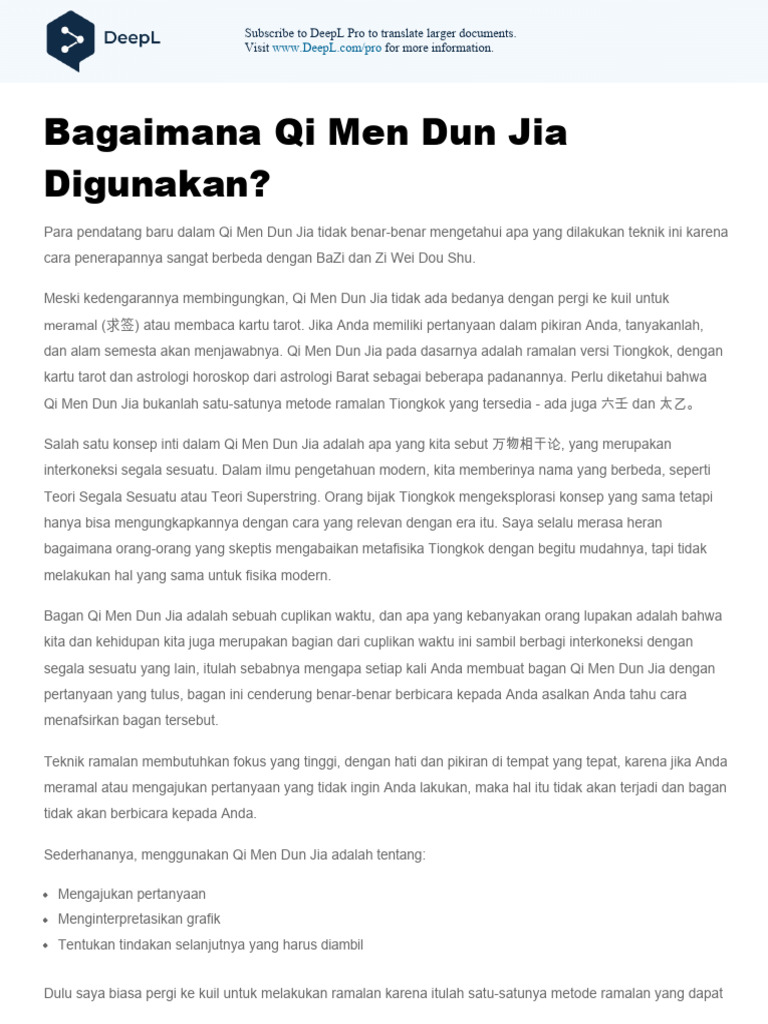 How To Read A Qi Men Dun Jia (QMDJ) Chart - Id | PDF | Pengembangan ...