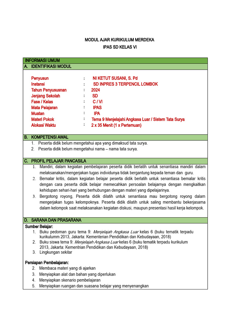 Modul Ajar Ukin Fix | PDF Modul Ajar Ukin Fix | PDF