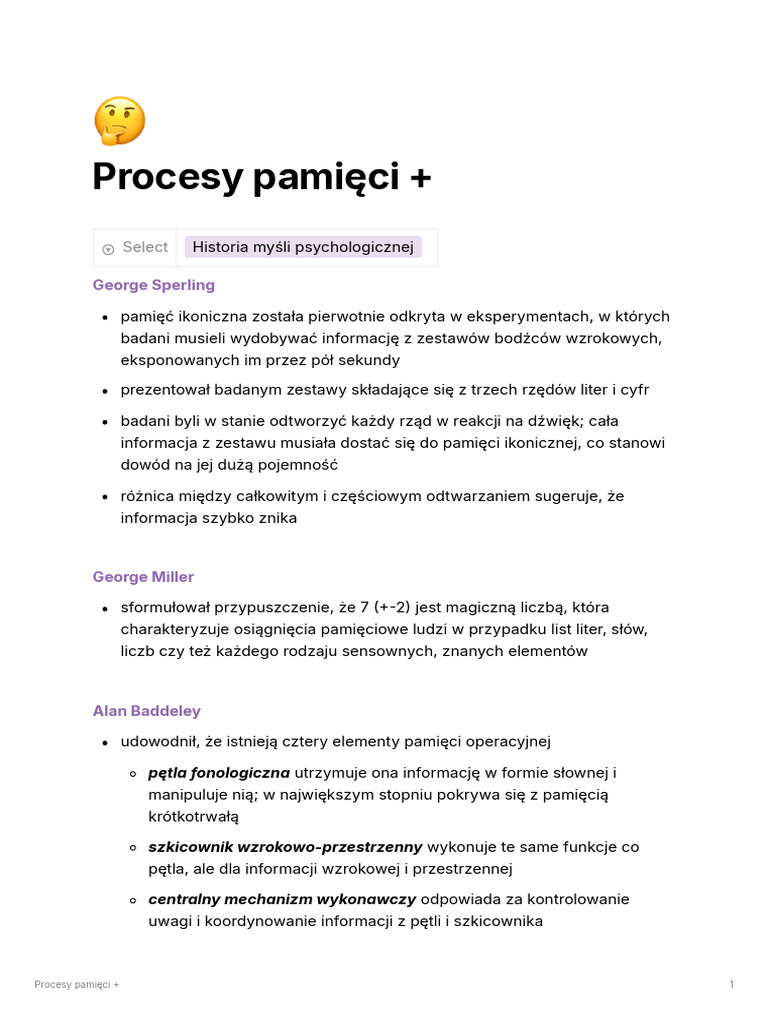 Procesy Pamięci | PDF