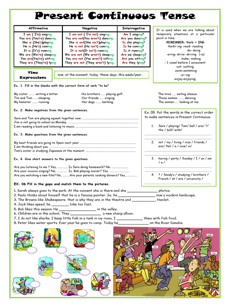 PRESENT CONTINUOUS | PDF | Syntax | Linguistics
