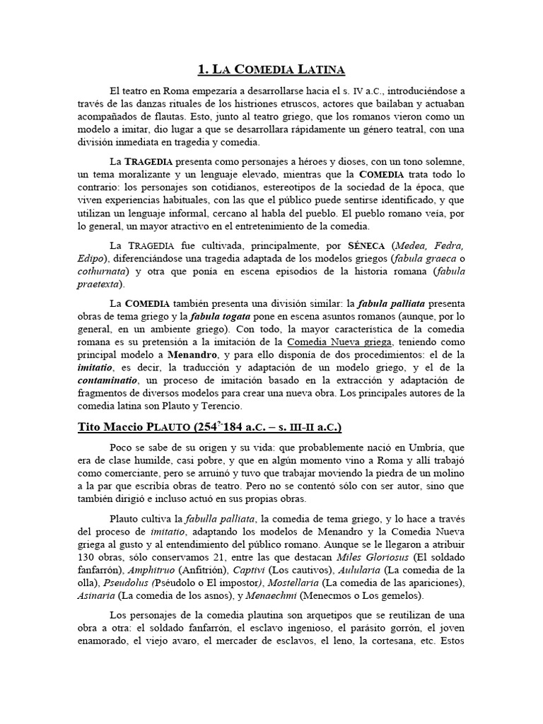 Comedia Latina | PDF