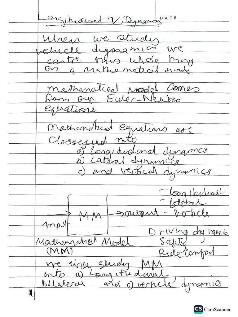 Vehicle Dynamics Notes | PDF