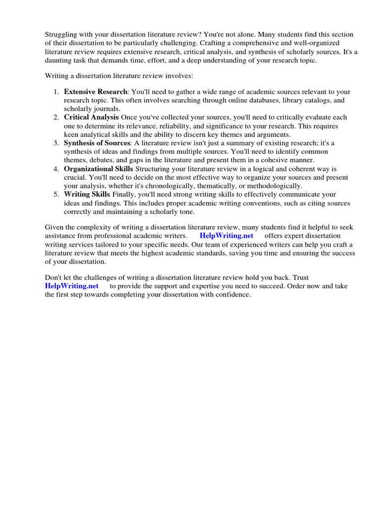 How To Write Dissertation Literature Review | PDF | Literature Review ... How To Write Dissertation Literature Review | PDF | Literature Review ...