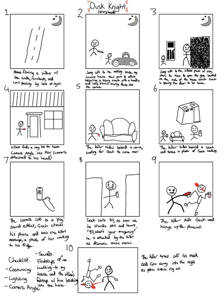 Horror Film Storyboard | PDF