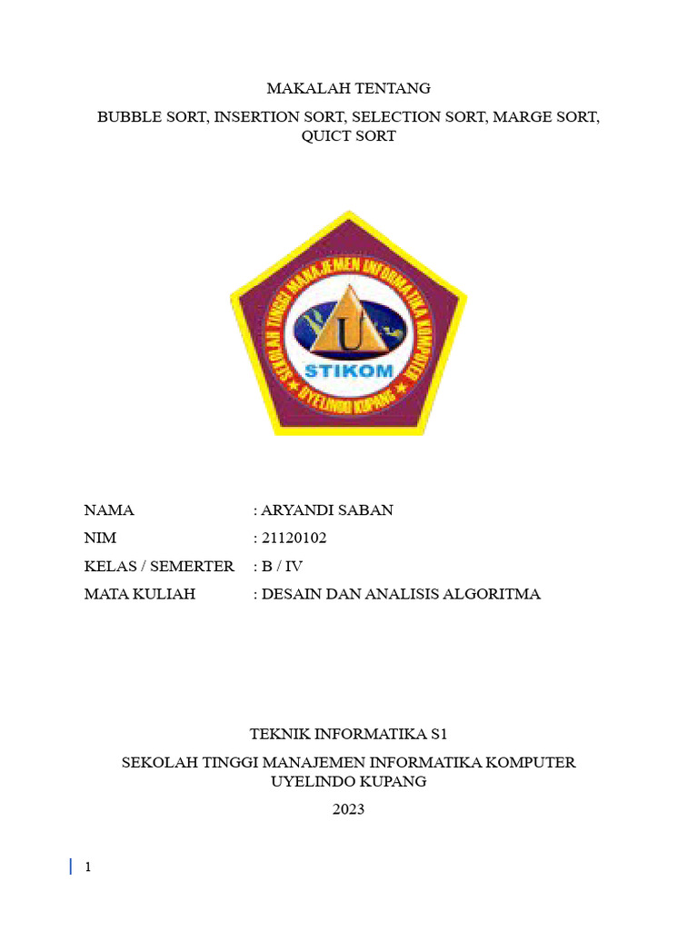 Makalah Analisis Algoritma | PDF