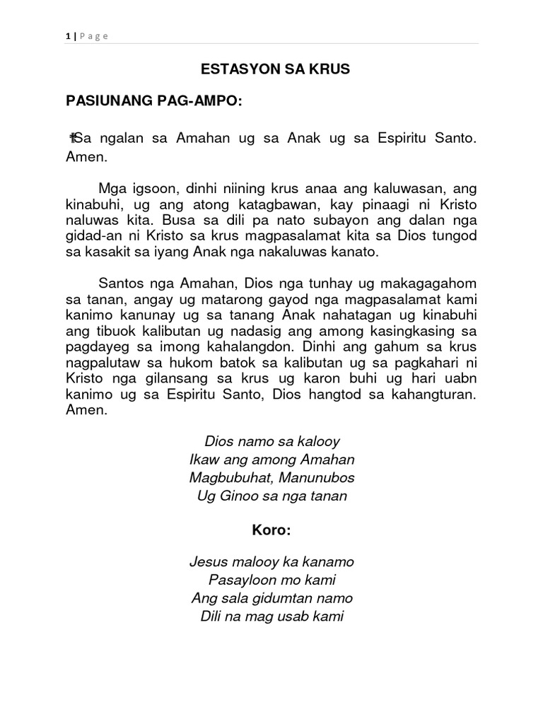 Estasyon Sa Krus | PDF