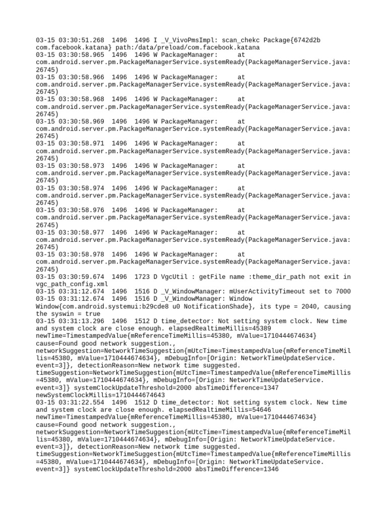 Android System Log Analysis | PDF | Digital Technology | Software