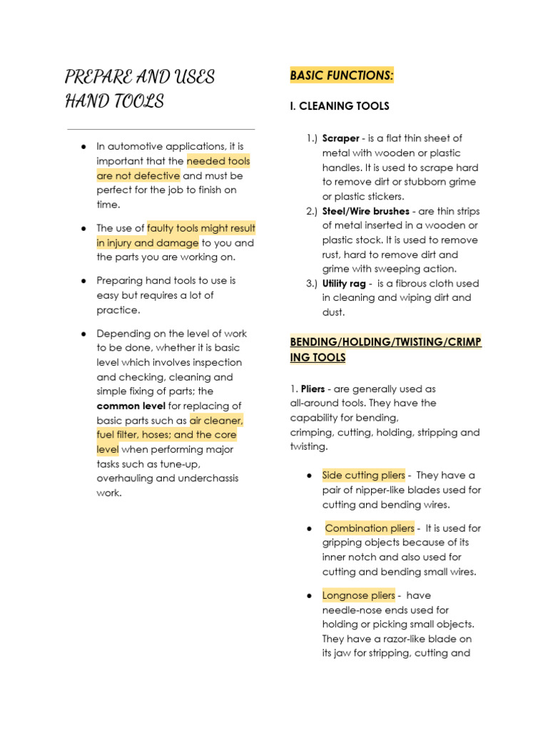 Automotive Hand Tool Guide | PDF | Screw | Nut (Hardware)