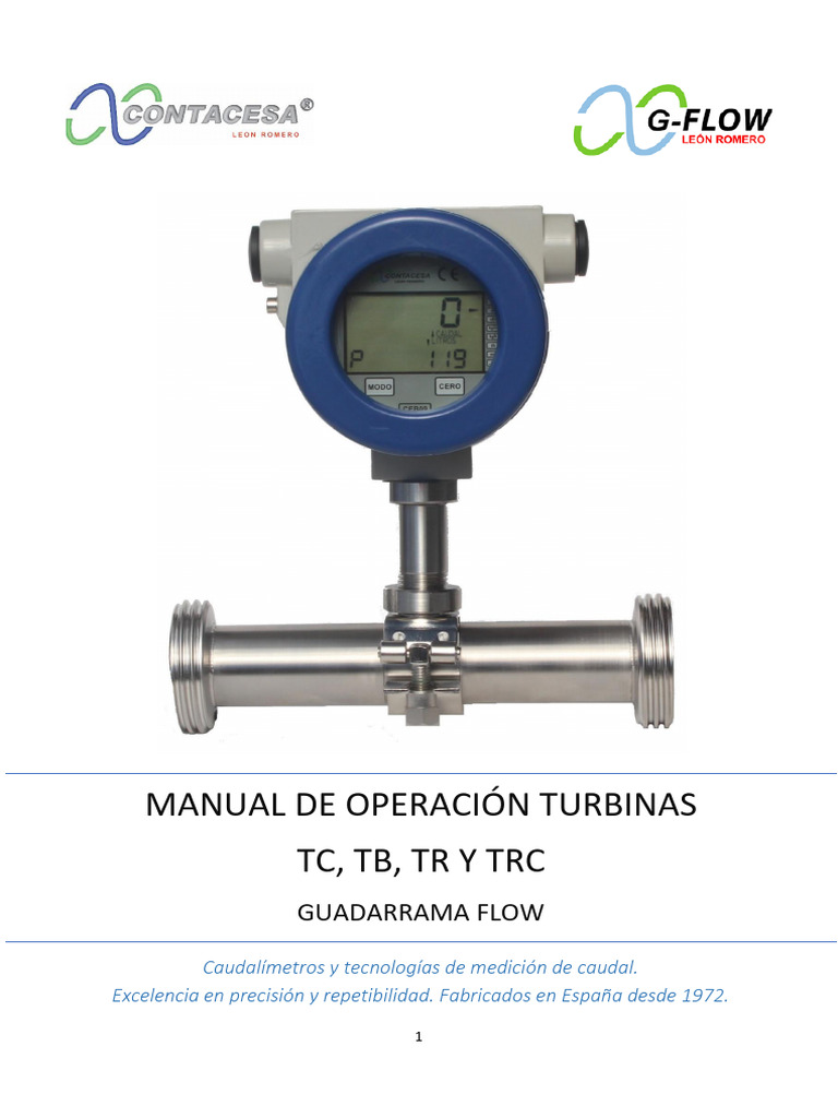 Manual-Operacion-Turbina | PDF | Medición de flujo | Ingenieria Eléctrica