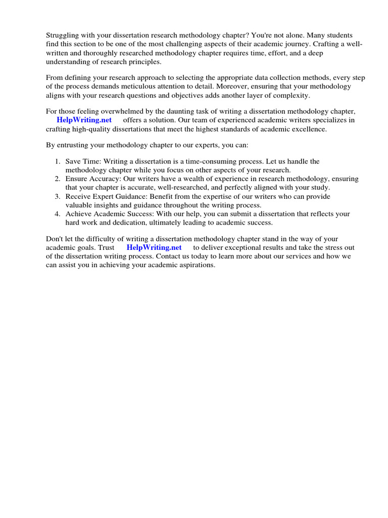 Sample Dissertation Research Methodology Chapter | PDF | Methodology ...