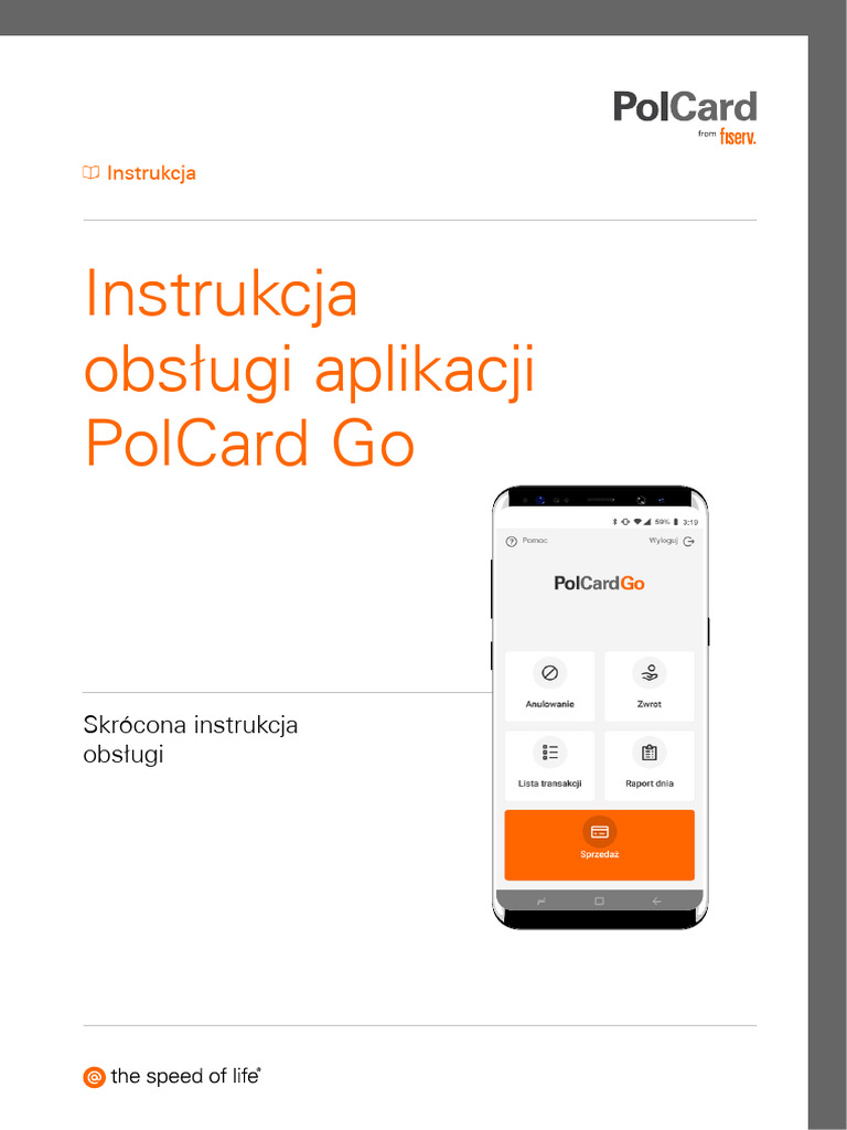 Fiserv - Instrukcja obslugi aplikacji PolCard Go | PDF