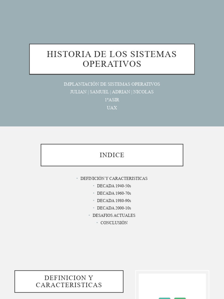 Historia de Los Sistemas Operativos | PDF
