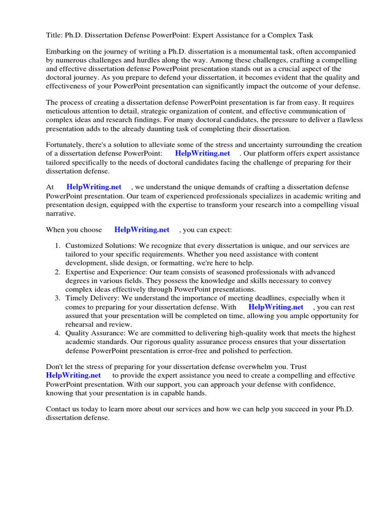 PHD Dissertation Defence | PDF | Thesis | Microsoft Power Point