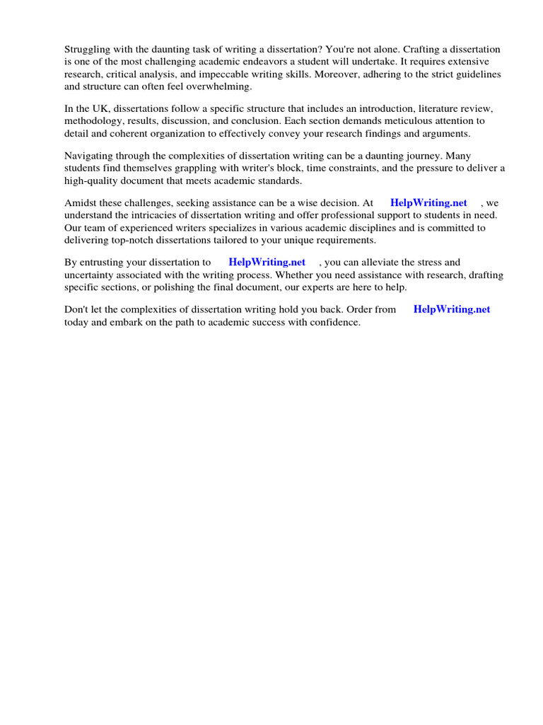 Uk Dissertation Structure Pdf Thesis Methodology