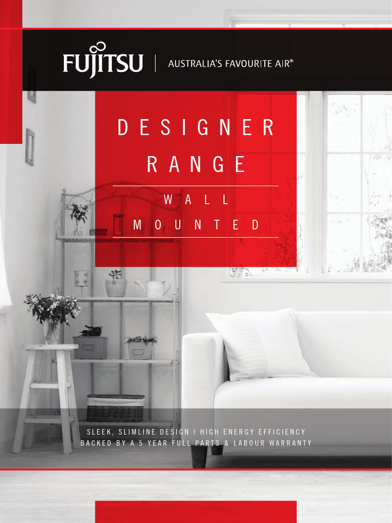 Fujitsu Designer Aircon Brochure | PDF | Air Conditioning | Energy ...