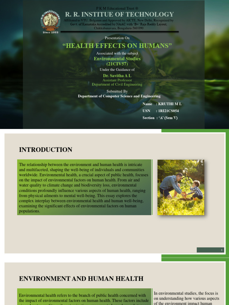 EVS Presentation | PDF | Air Pollution | Environmental Health