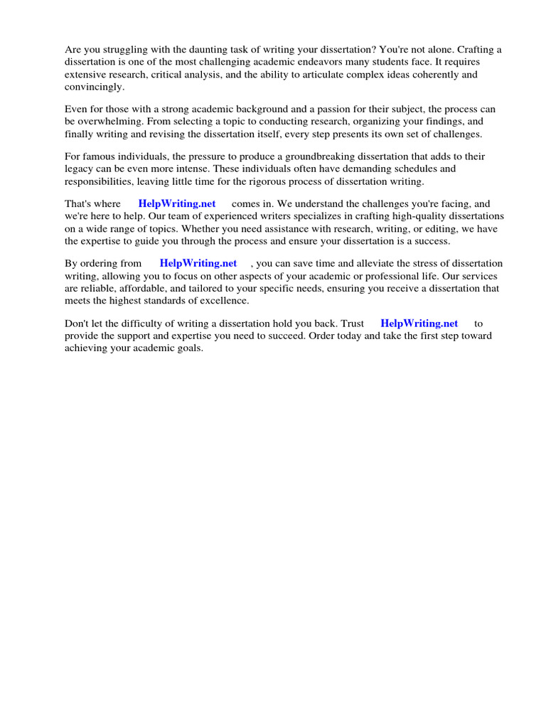 Famous Peoples Dissertations | PDF | Essays | Thesis