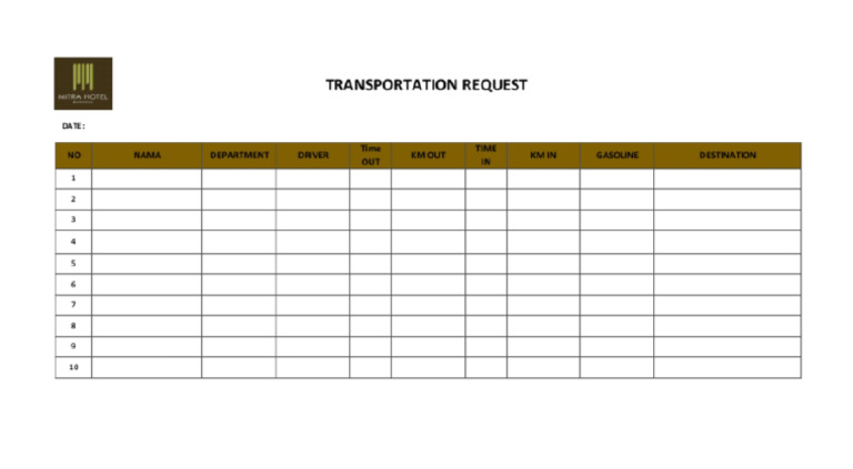 Mitra Transportation Request | PDF