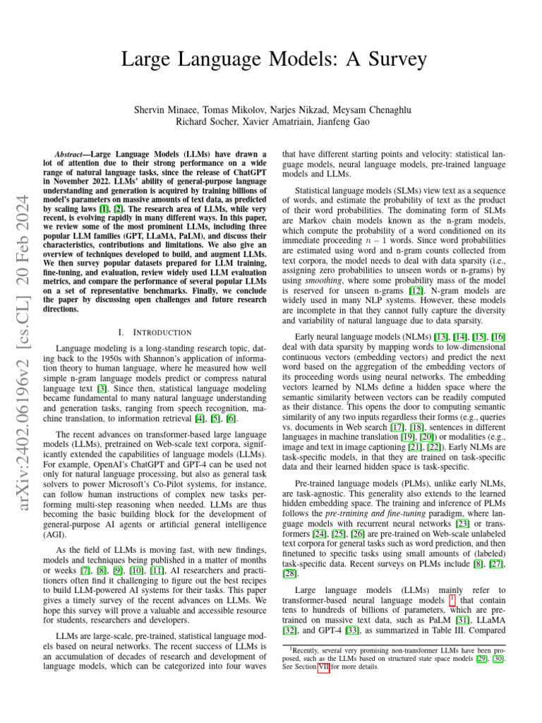 LLM Survey | PDF | Artificial Intelligence | Intelligence (AI) & Semantics